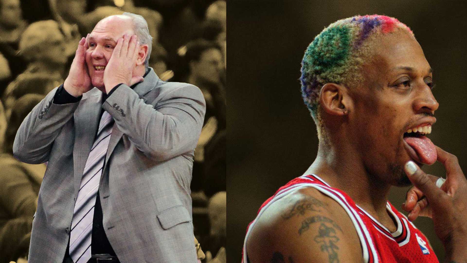 Dennis Rodman having a quiet night backfired in the game - Basketball ...