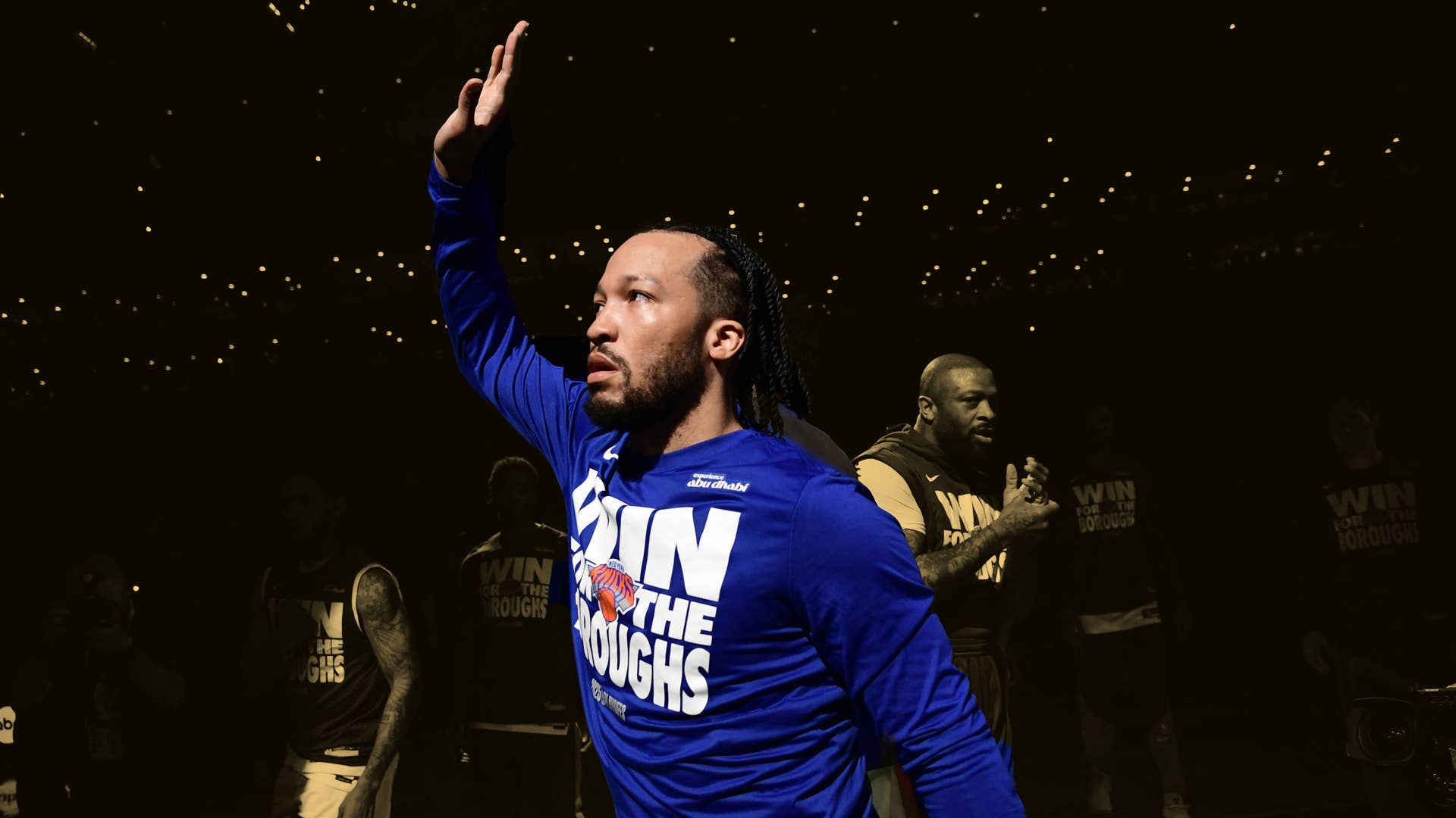 Jalen Brunson comments on his viral wave to Boston crowd - Basketball ...