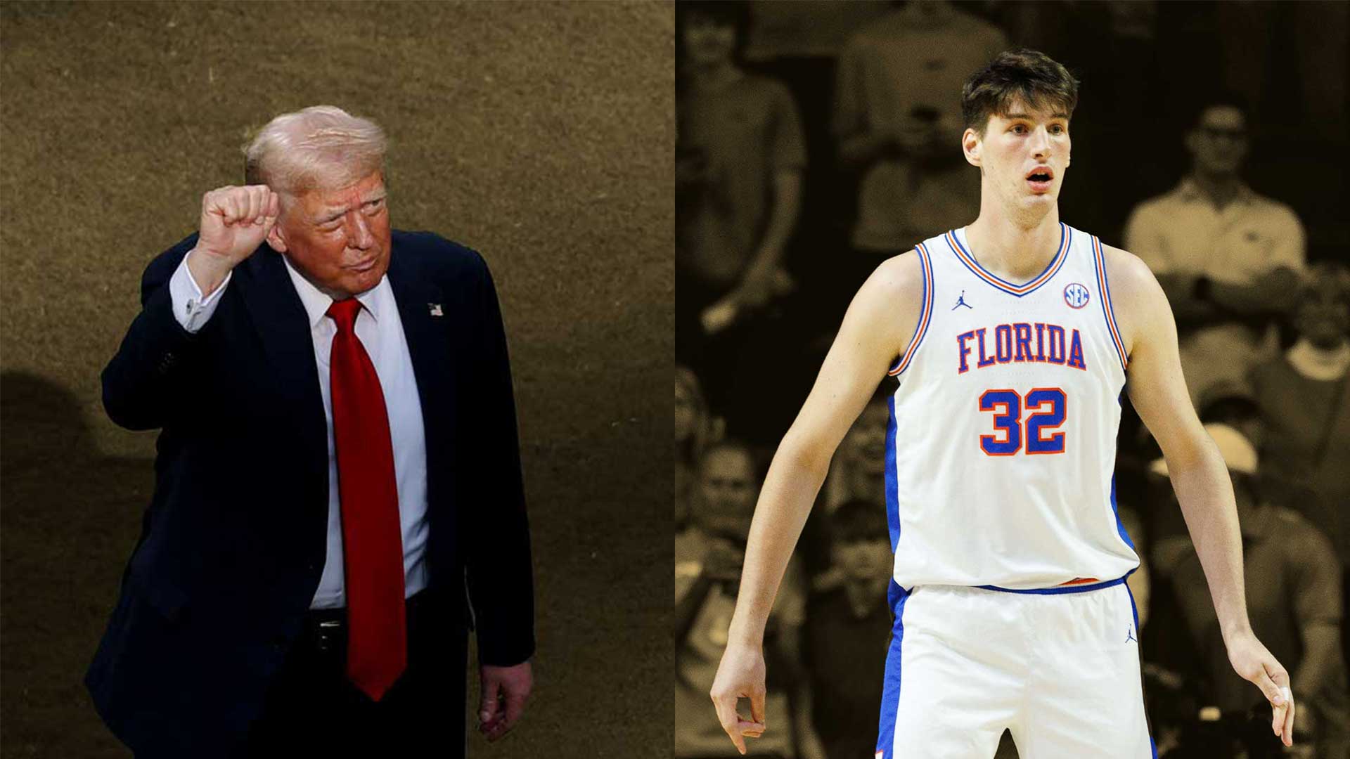 When Donald Trump meets 7'9" college freshman Olivier Rioux ...