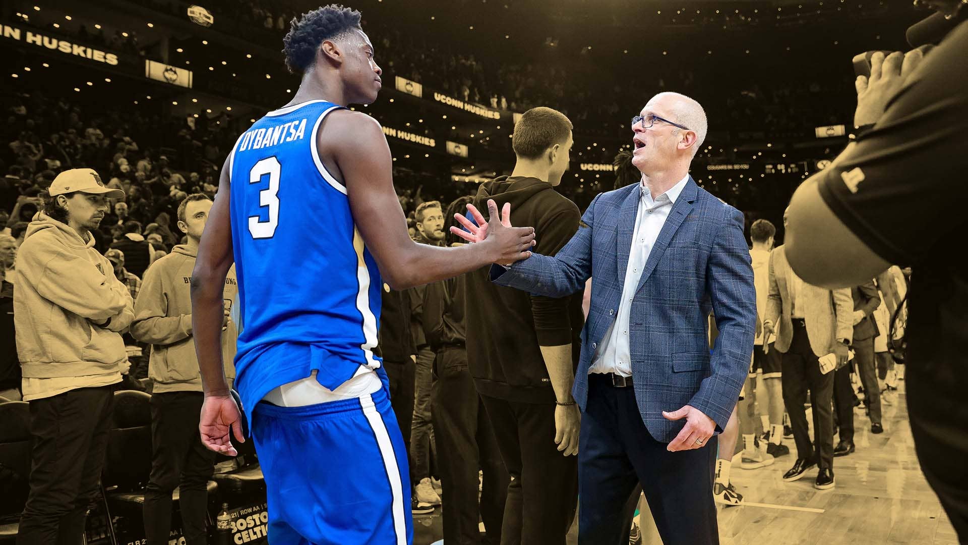 AJ Dybantsa's second-half spark vs UConn leaves Dan Hurley impressed ...