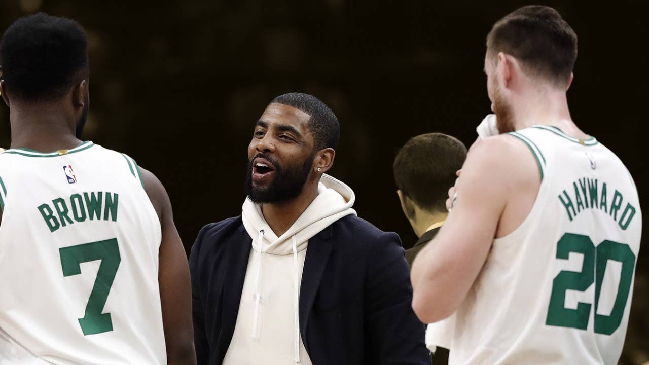 Jaylen Brown reflects on Celtics choosing Kyrie Irving and Gordon ...
