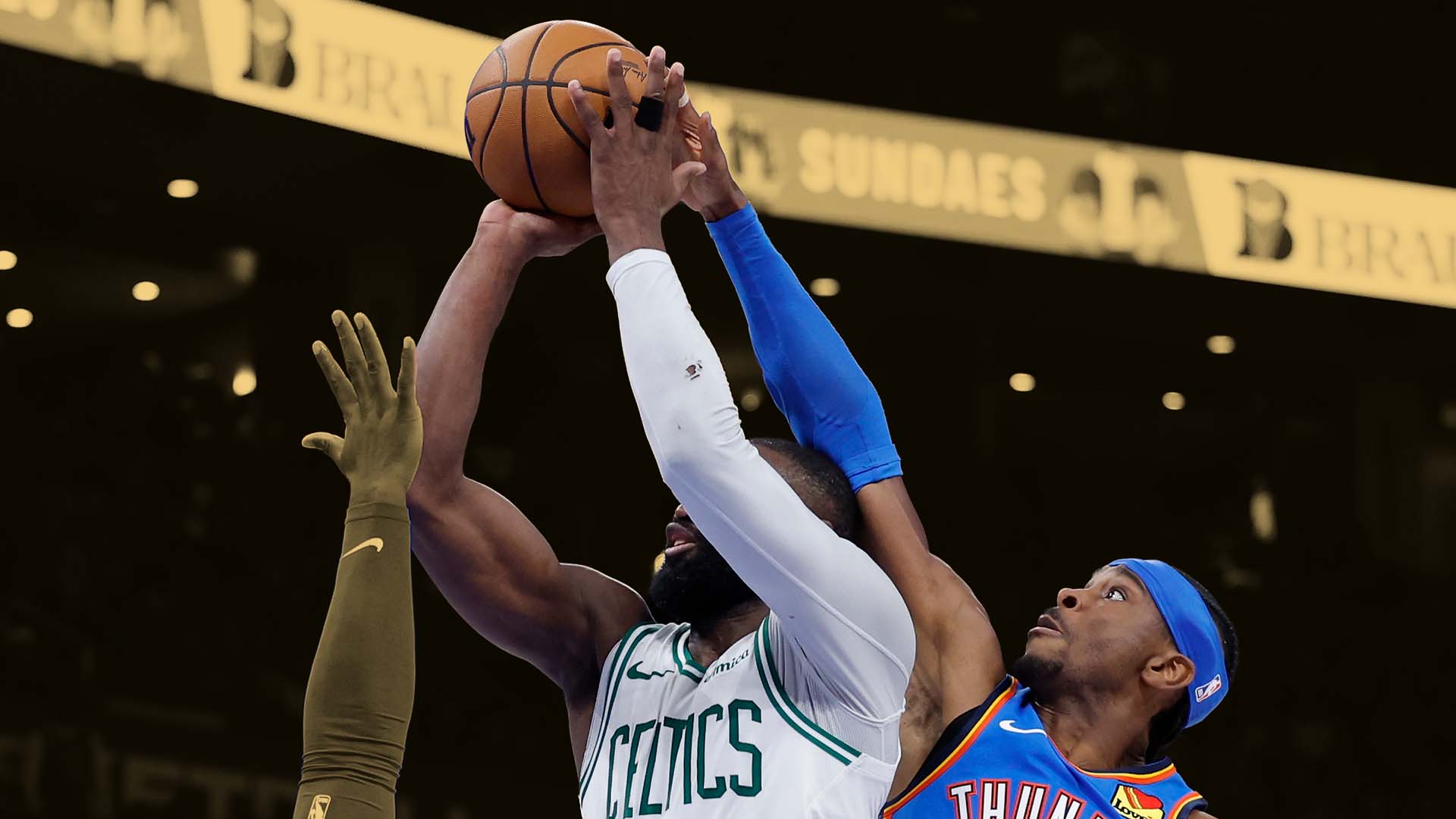 Jaylen Brown takes a subtle shot at SGA for foul-baiting - Basketball ...