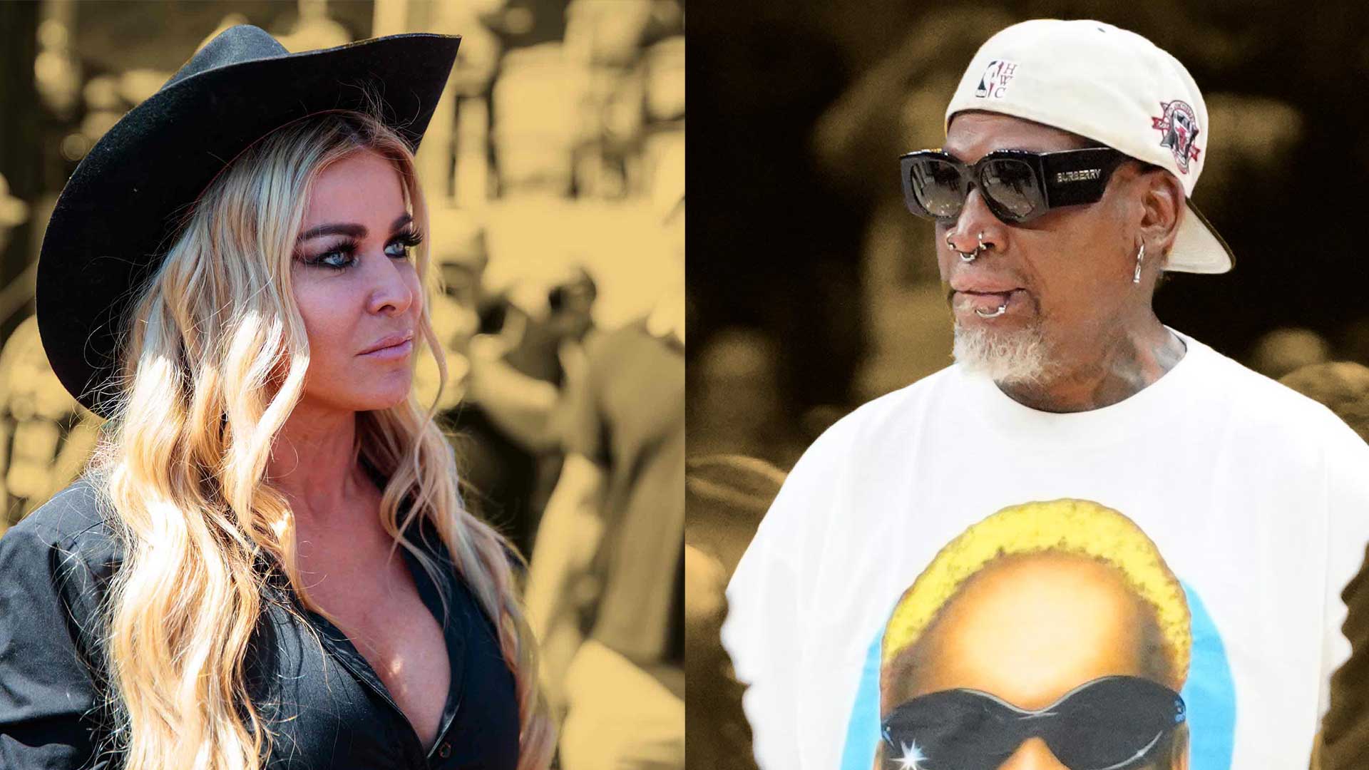 Carmen Electra: Dennis Rodman stayed in Vegas after wedding ...