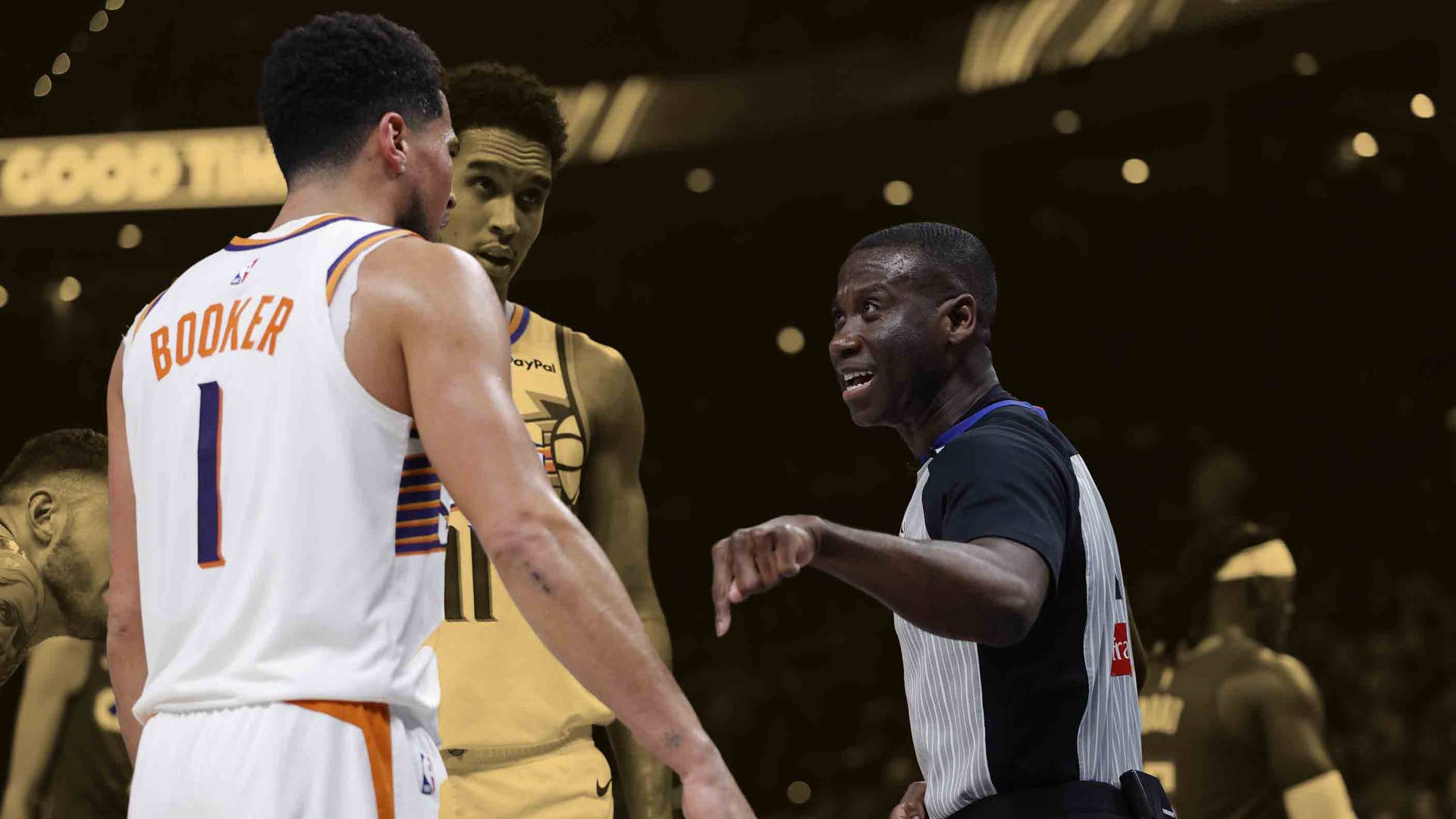Devin Booker names official in furious Game 2 rant after Suns fall into ...