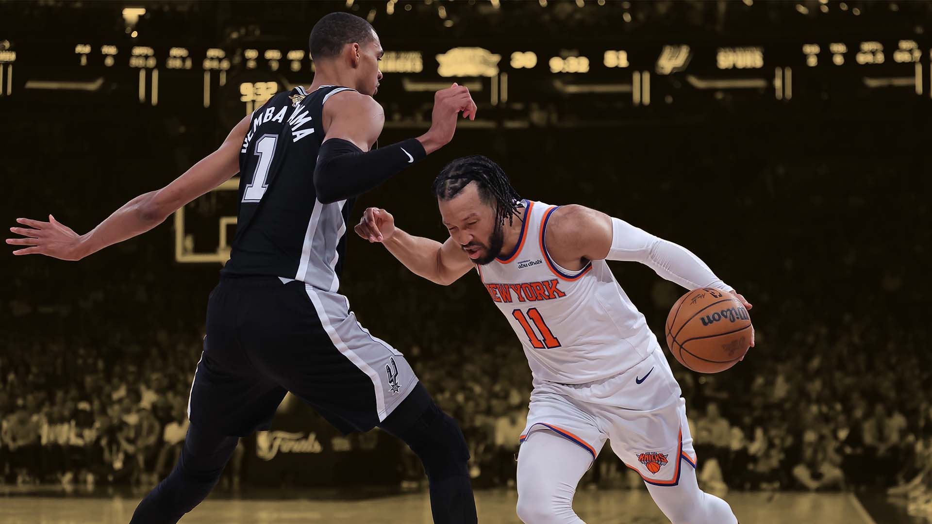 Brunson took a jab at Wemby during Knicks' championship toast ...