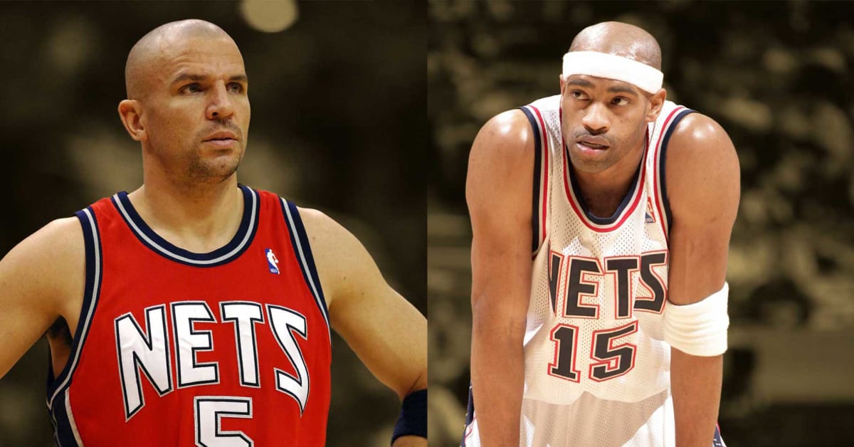 Jason Kidd congratulates Vince Carter on getting his jersey number ...