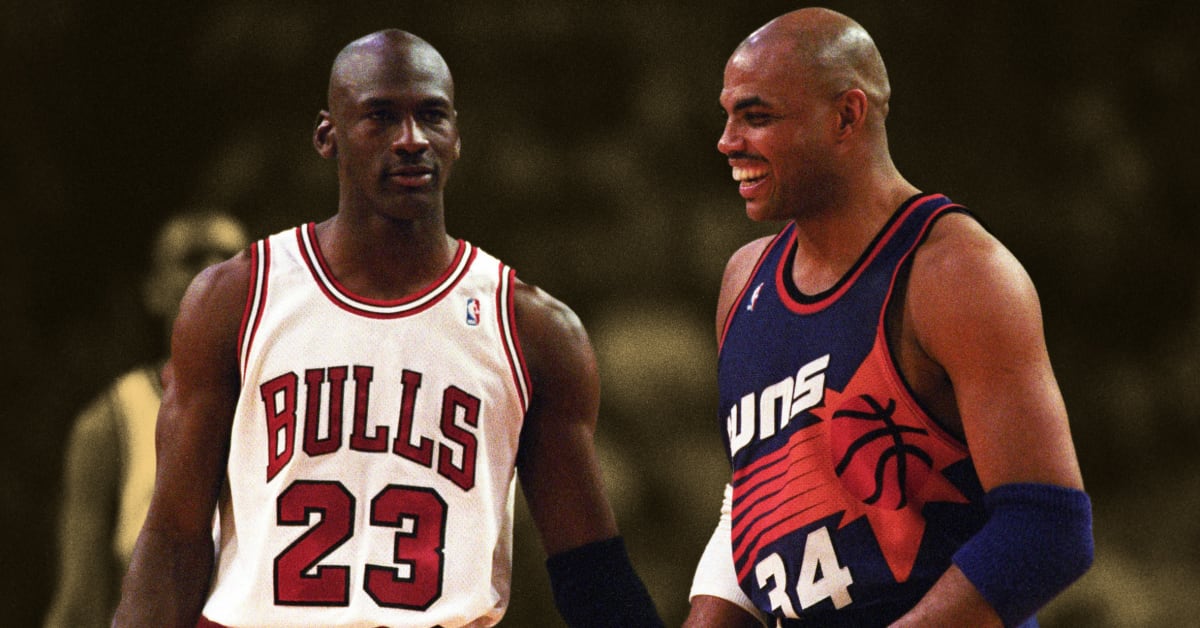 Michael Jordan’s reaction to Charles Barkley choosing the Blazers over the Bulls in the 1992 ...