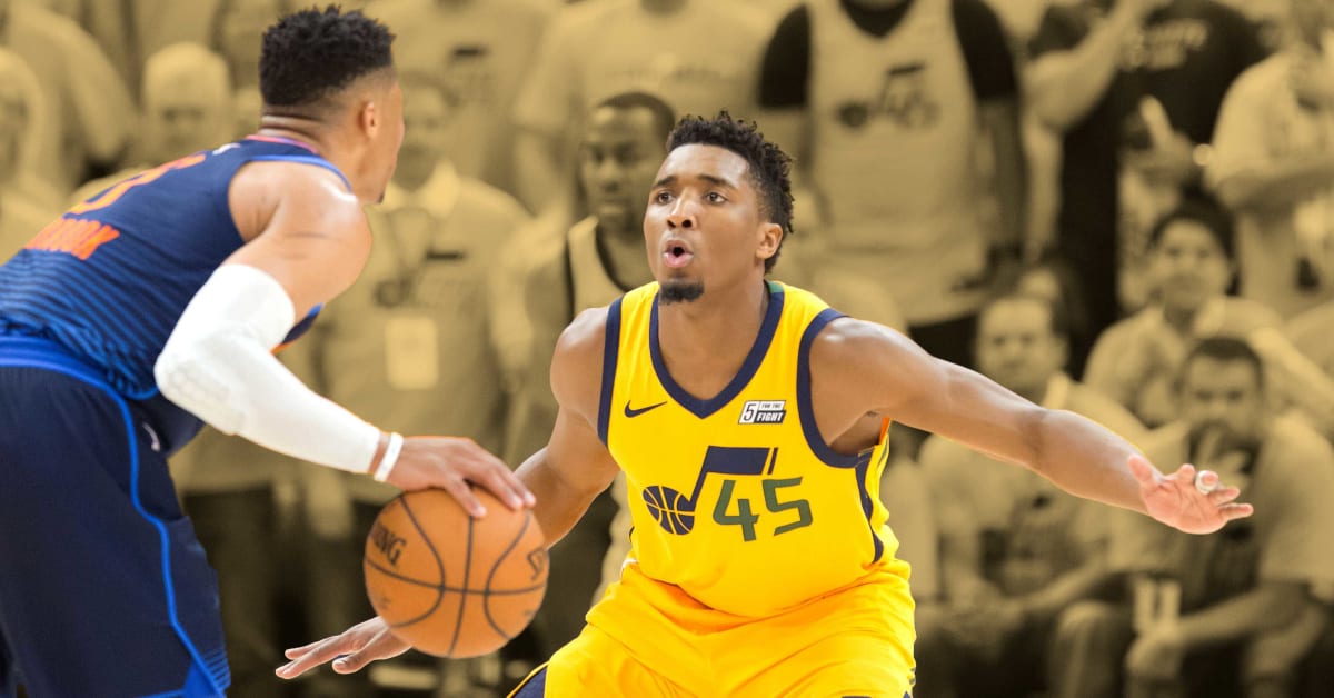 Donovan Mitchell recalls beating Russ, PG, Melo in the playoffs as a rookie - Basketball Network ...