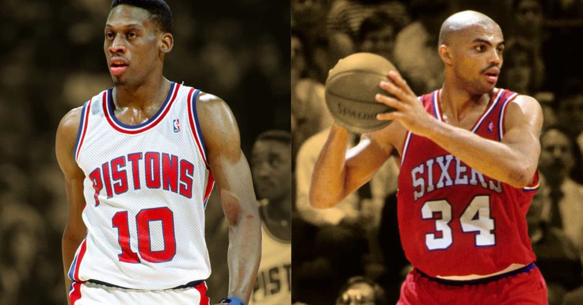 Charles Barkley's reaction after getting ejected for elbowing Dennis ...