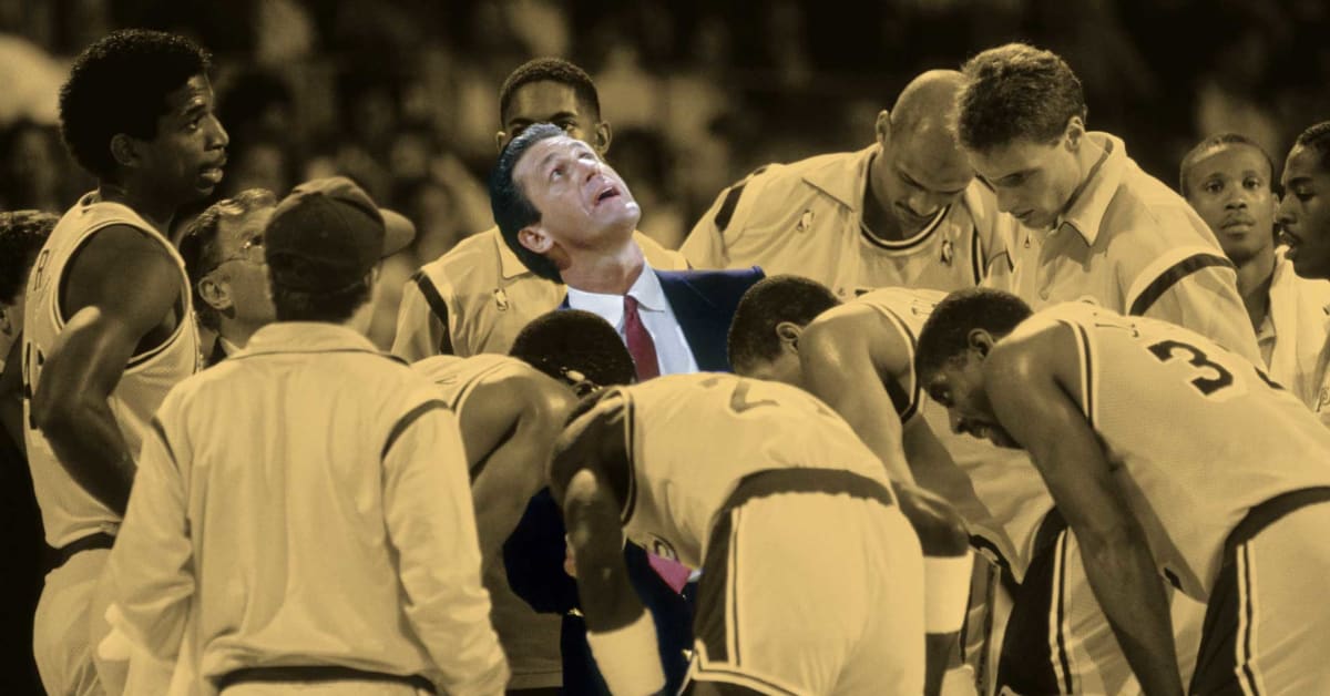 Pat Riley's 1988 rally cry after Lakers win Game 3 in Detroit ...