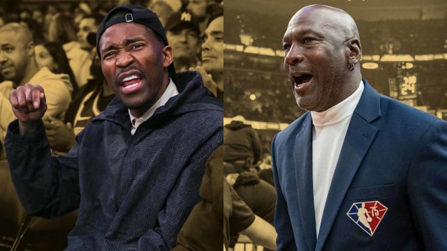 MJ's unique reaction after Rodman head butted a ref - Basketball ...