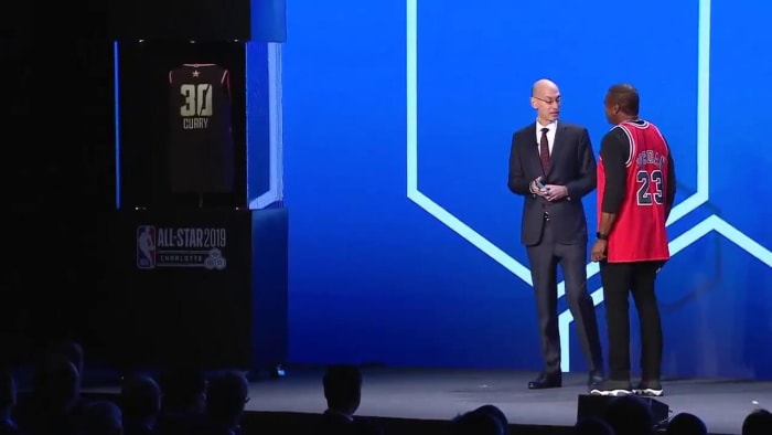 NBA Tech Summit: Adam Silver introduces the jerseys of the future in ...