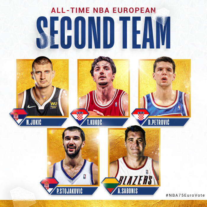 The NBA announced the All-Time NBA European First and Second-Teams ...