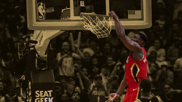 Cameron Payne blasts Zion Williamson for his last-second 360 dunk in a win over the Phoenix Suns ...