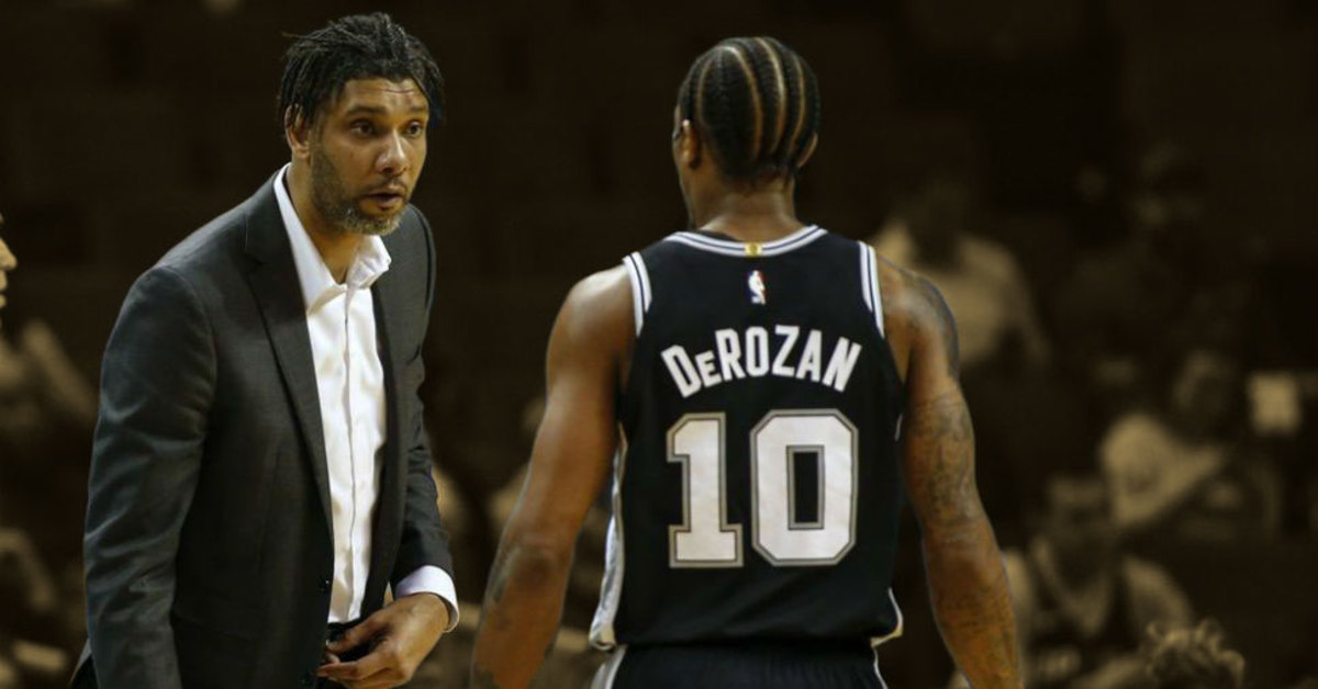 Demar DeRozan couldn't stop laughing when talking about Tim Duncan as a ...