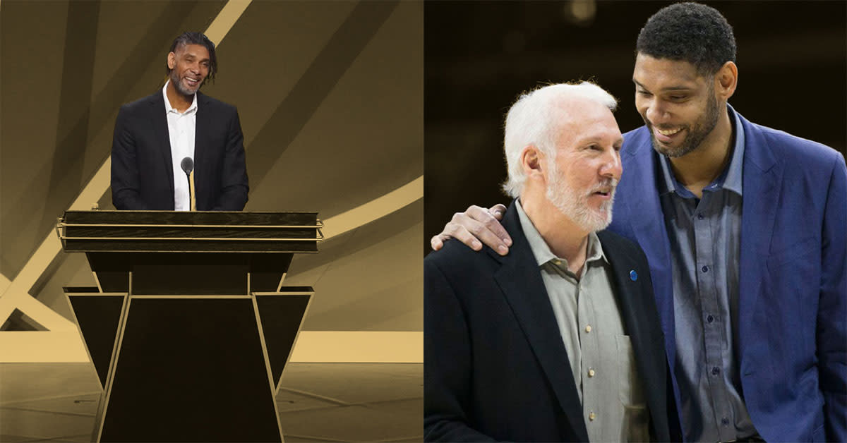 Tim Duncan's emotional thank you to Gregg Popovich "He's gonna get mad ...