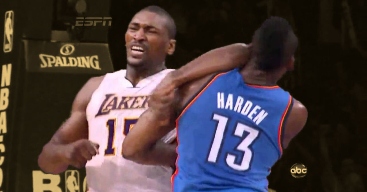 Kendrick Perkins on Metta World Peace elbowing James Harden: “It lit a ...