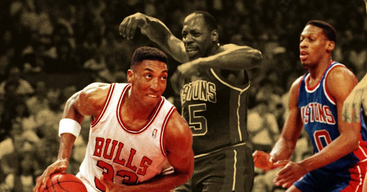 Dennis Rodman lays out Scottie Pippen - Basketball Network - Your daily ...