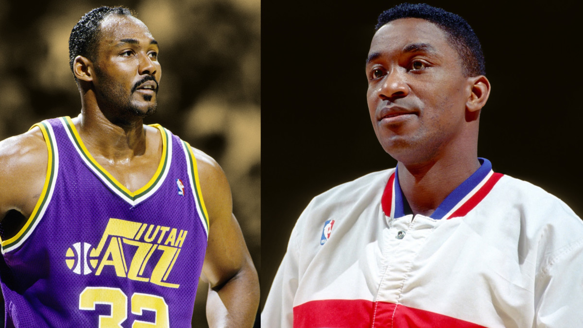 Karl Malone speaks on the vicious hit he gave Isiah Thomas that ...