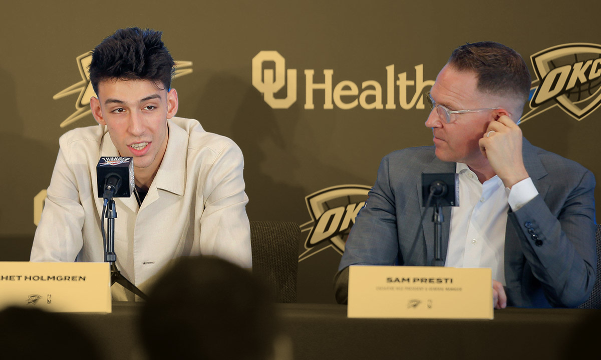 Chet Holmgren gets support from Thunder GM Sam Presti following his ...