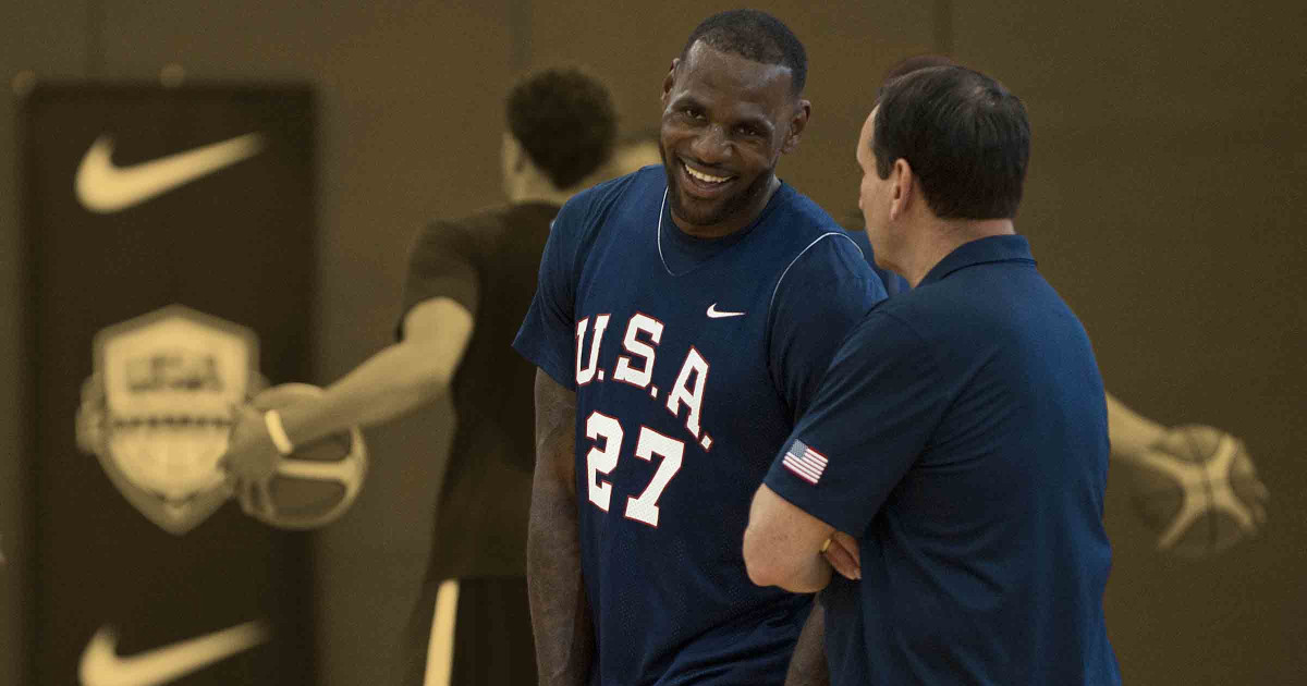 Mike Krzyzewski talks about coaching LeBron James: "He and Kobe were ...