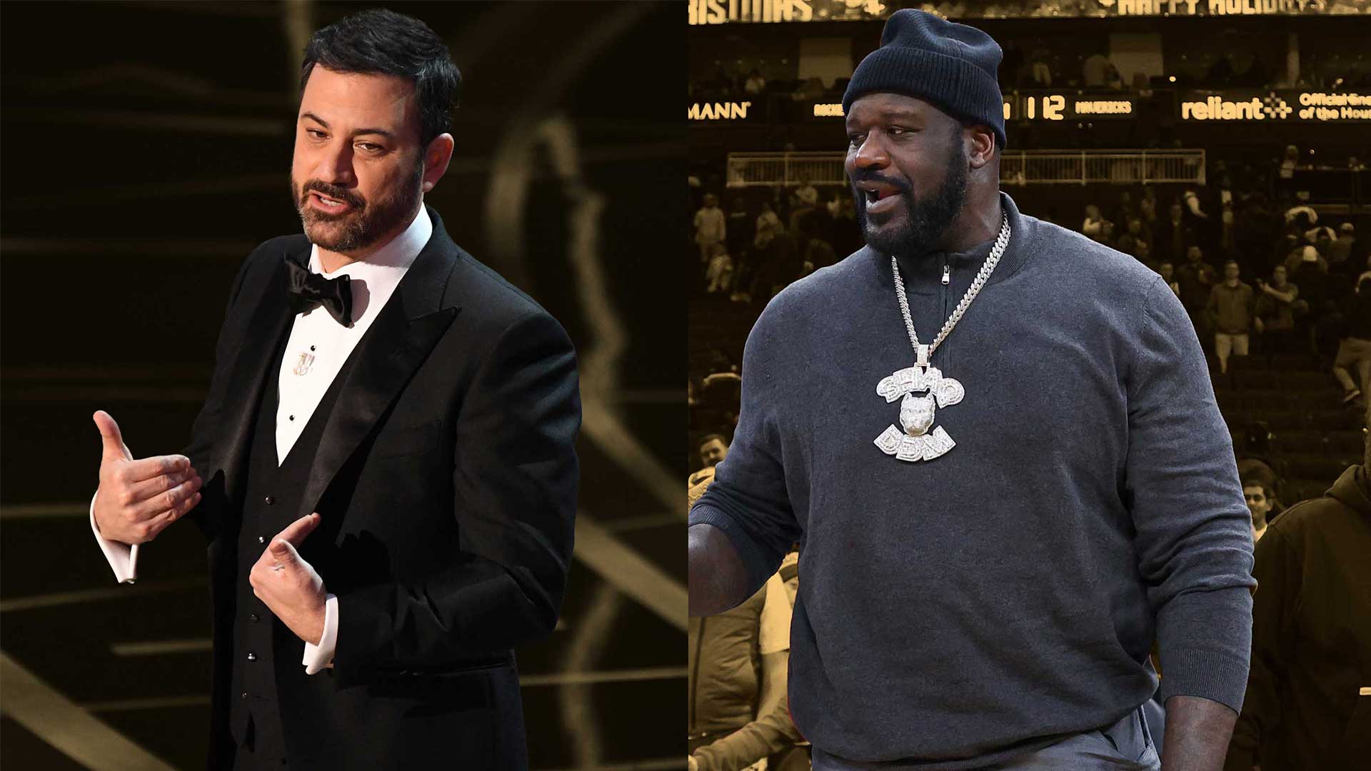 When Shaq got roasted hard by Jimmy Kimmel on stage - Basketball Network