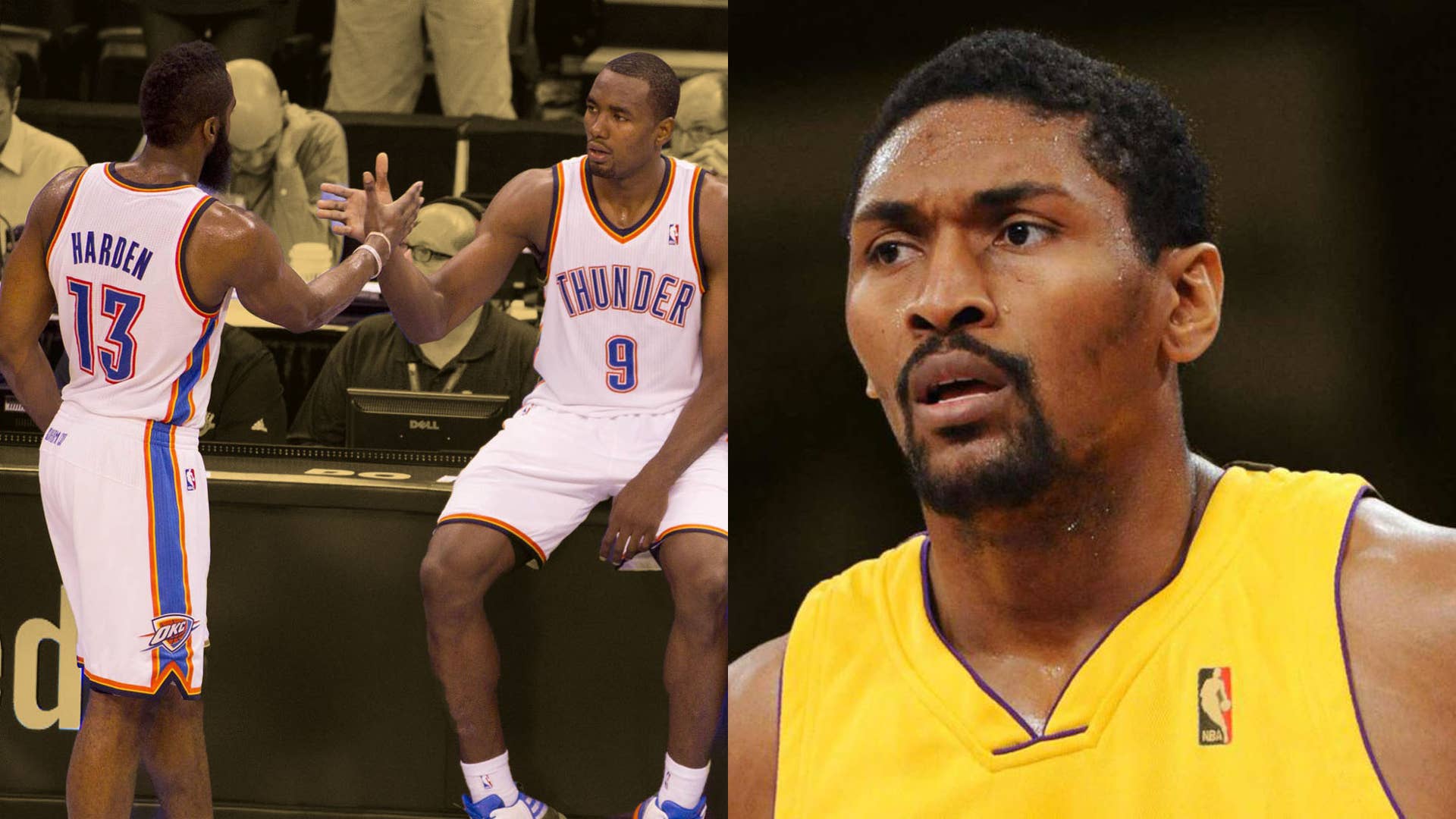 Metta Sandiford-Artest recalls elbowing James Harden - Basketball Network