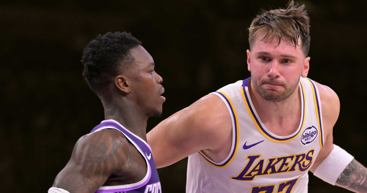 Schroder caught trash talking Doncic during Lakers-Kings game ...
