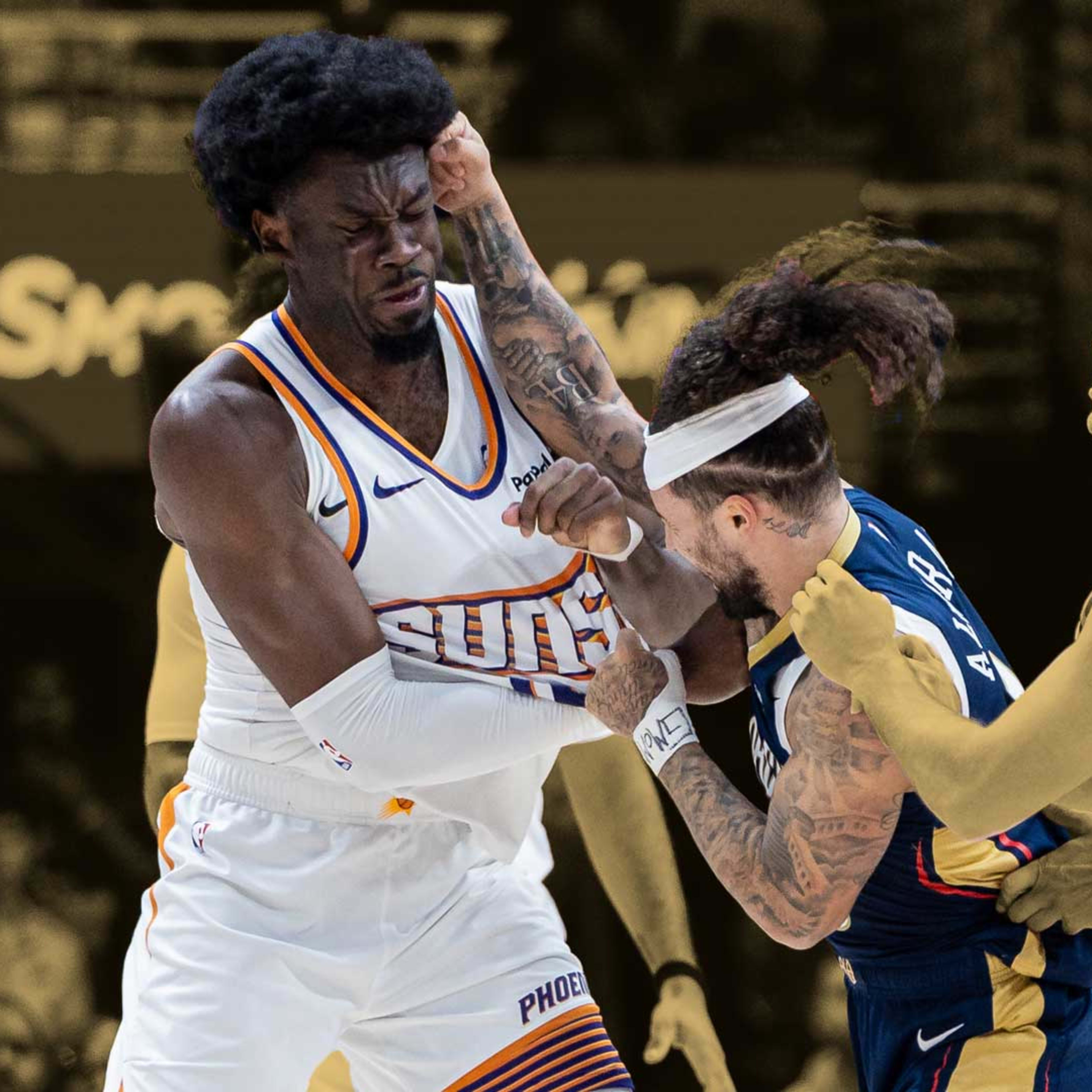 Eddie Johnson defends Mark Williams in Jose Alvarado fight - Basketball ...