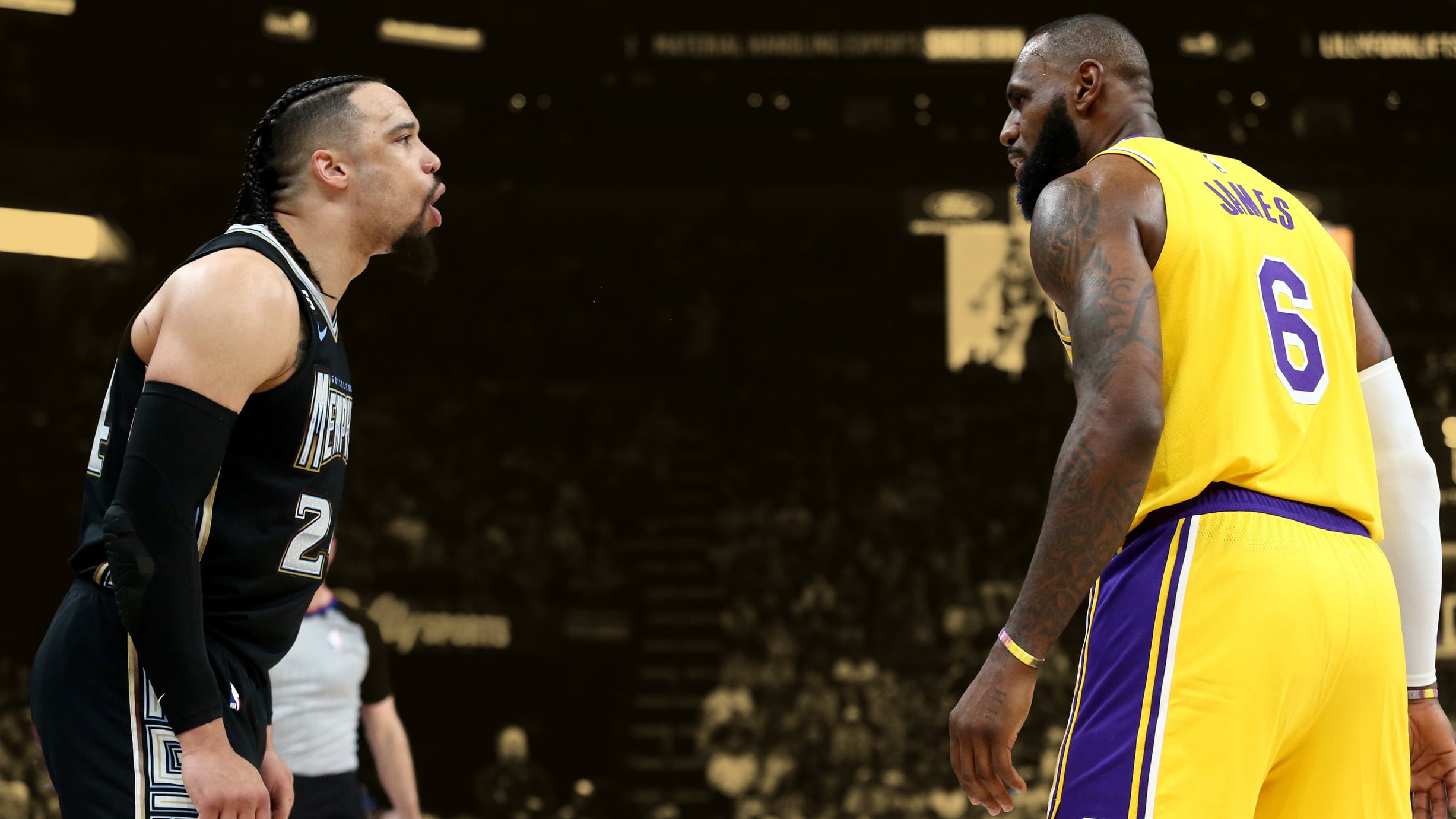 Lip reader reveals what LeBron James said to Dillon Brooks before Game ...