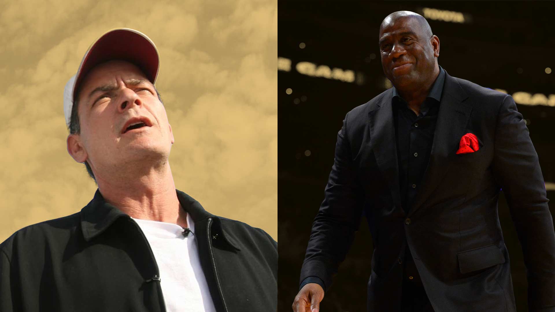 Charlie Sheen received a special message from Magic during the '80s - Basketball Network