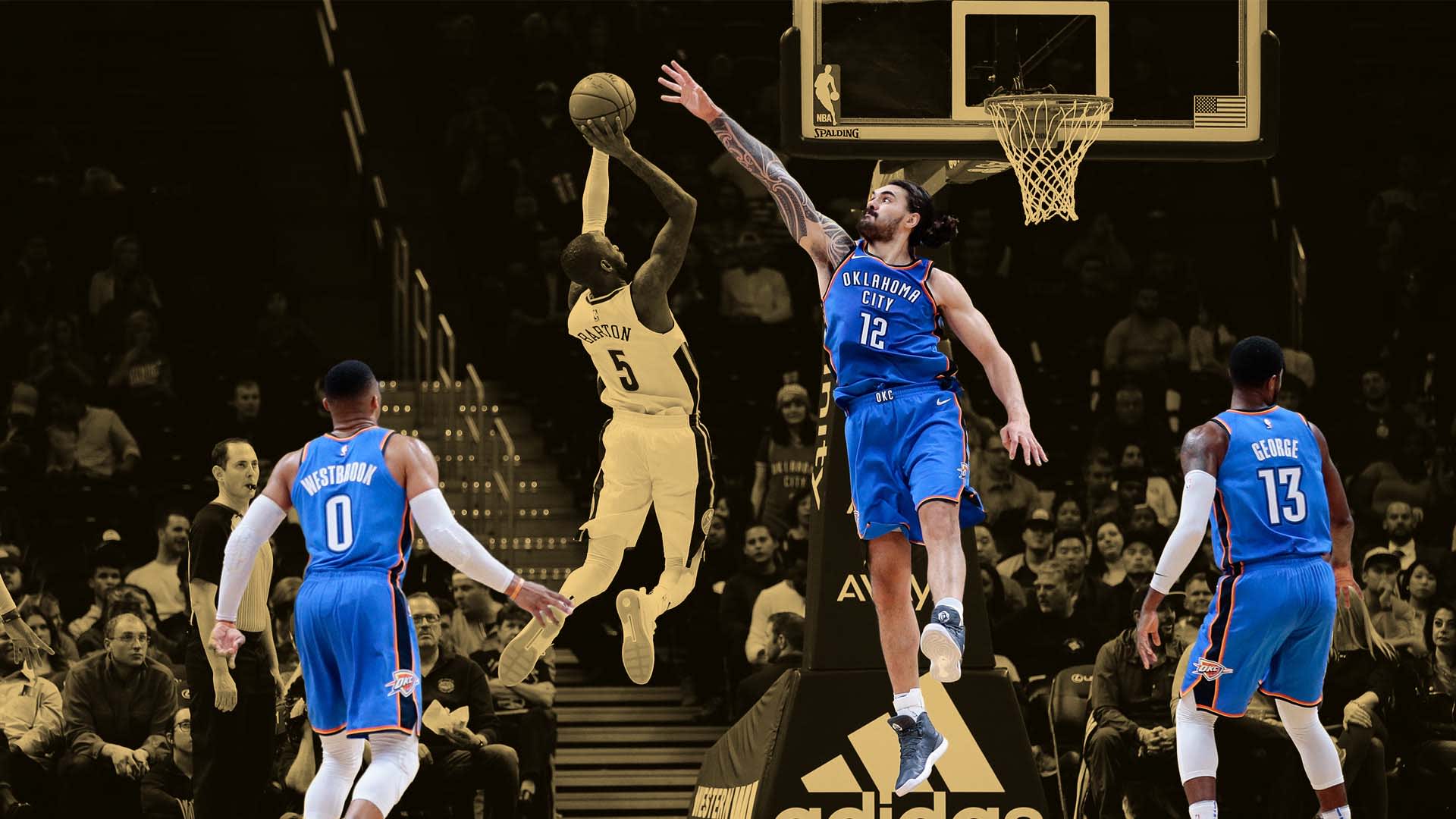 Adams says Russ, Melo and PG made him into the rebounding force ...